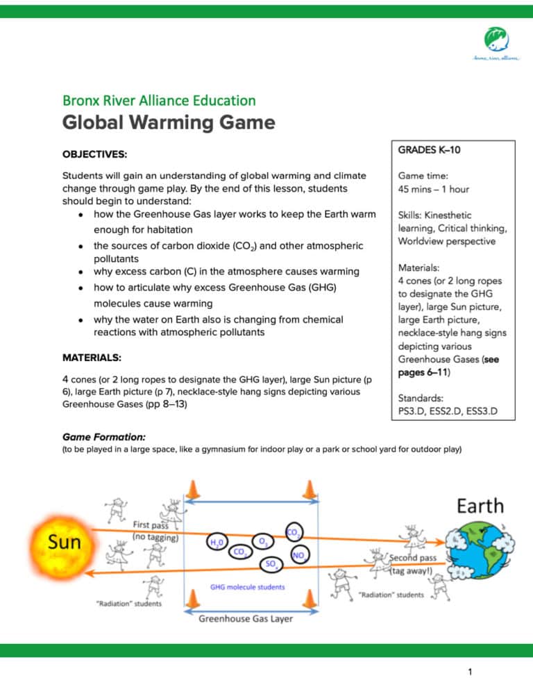 Global Warming Education Game - Bronx River Alliance