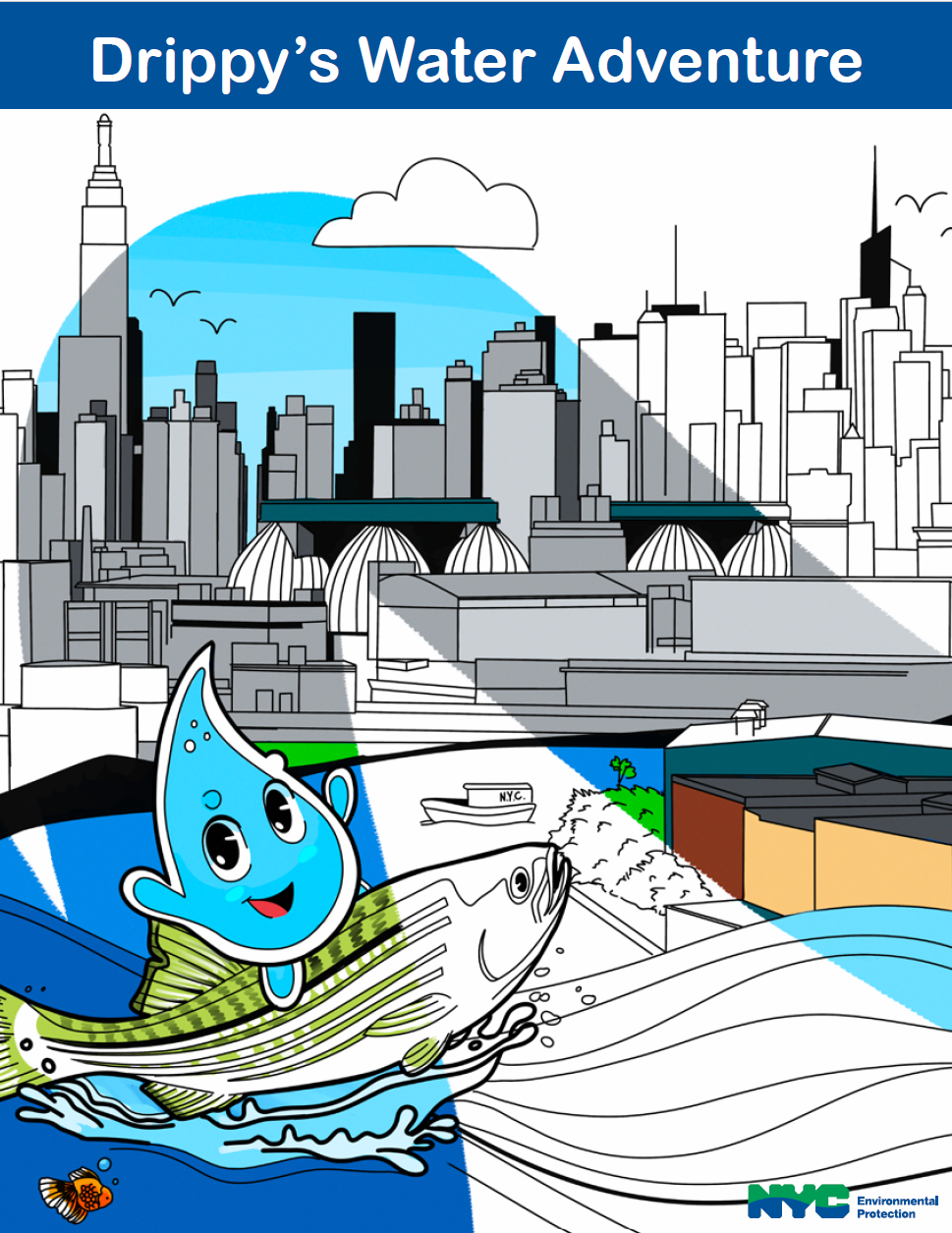 Drippy's Water Adventure: A coloring book of NYC's water story - Bronx ...